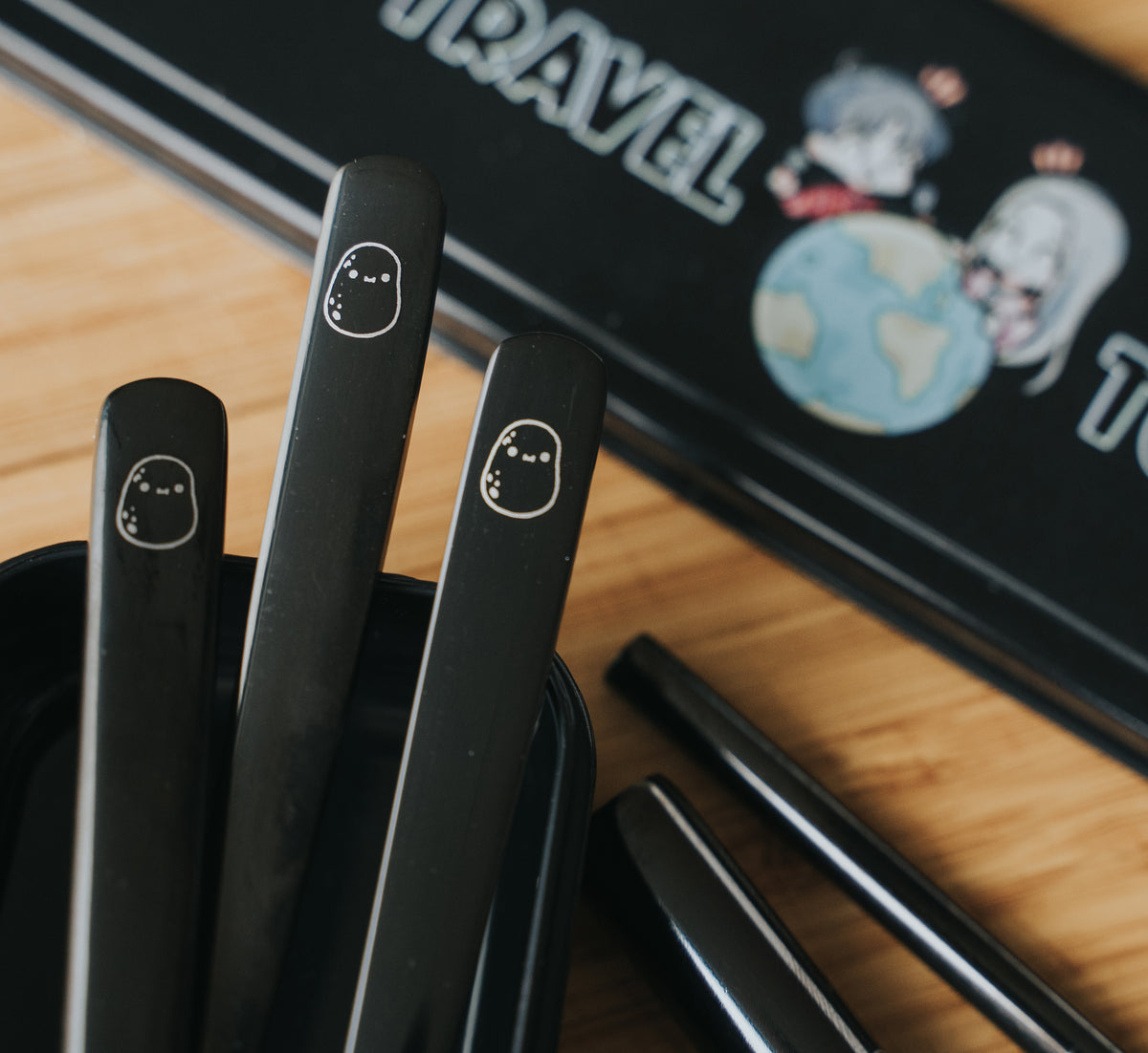 Full Black Travel Cutlery Set – Chonnyday