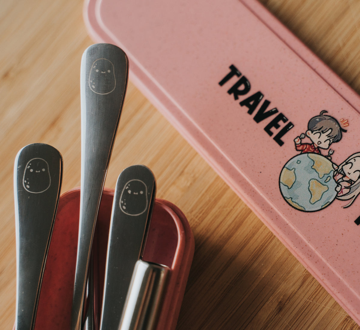 Pink Travel Cutlery Set – Chonnyday
