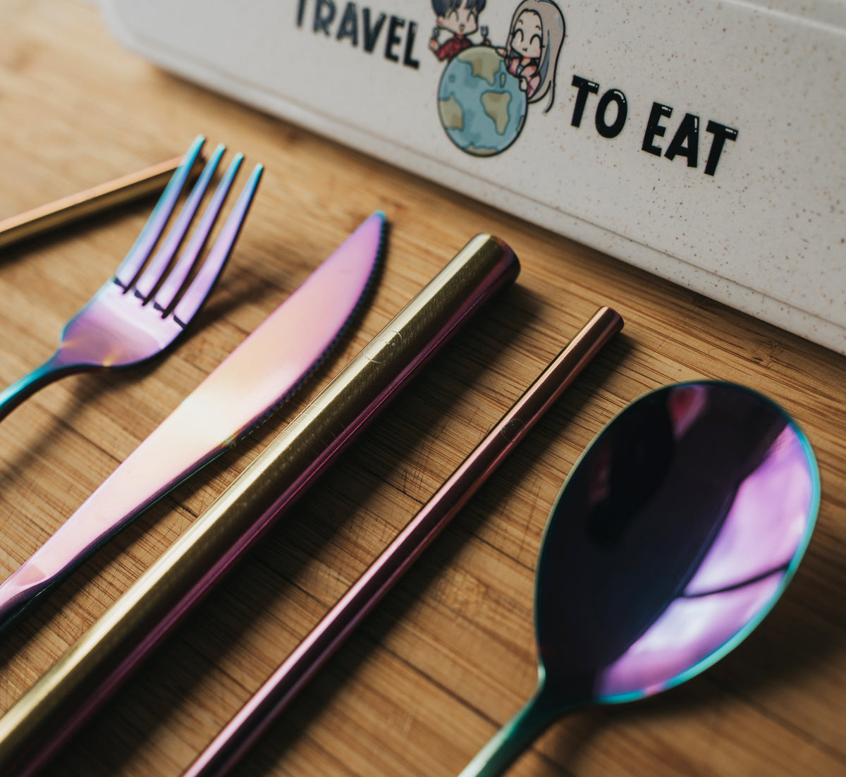 Rainbow Travel Cutlery Set – Chonnyday